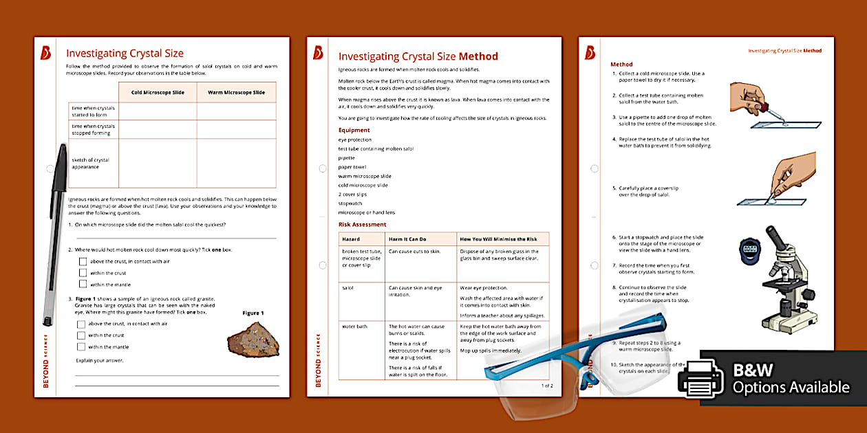 Investigating Crystal Size Practical | Rocks | KS3 Chemistry