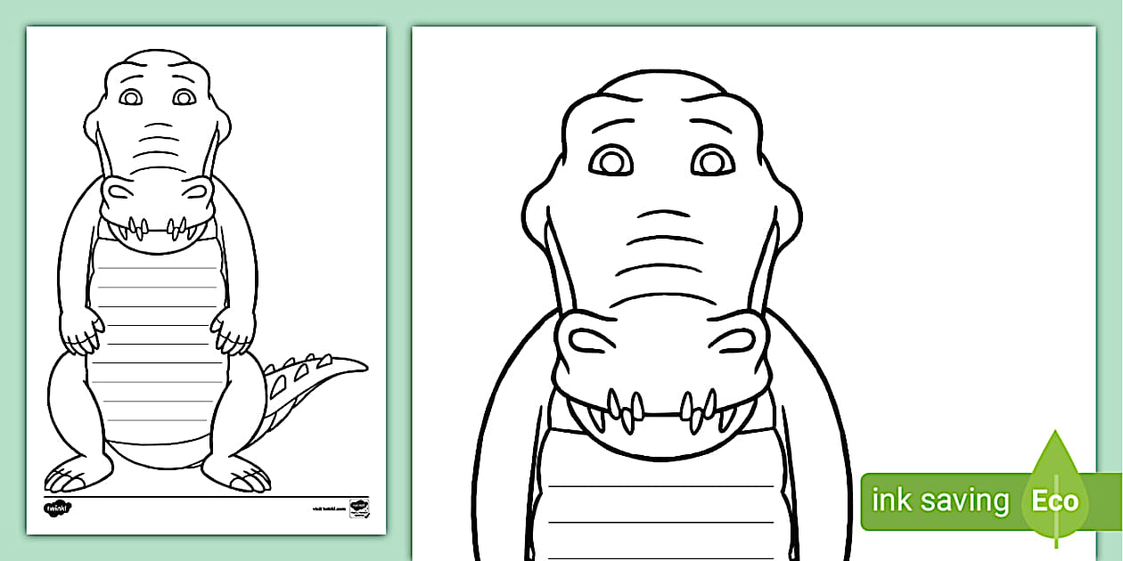 Crocodile Writing Template (teacher made) - Twinkl