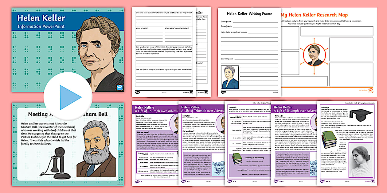 Helen Keller: Deaf Awareness Resource Pack (teacher made)