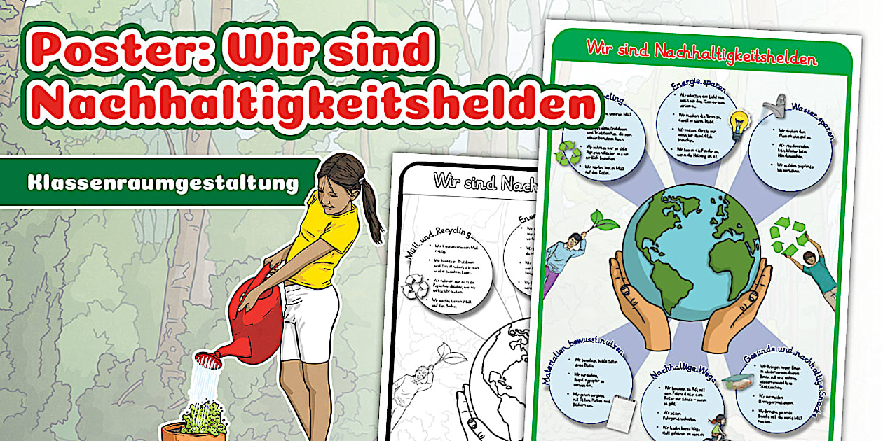 Poster: Wir sind Nachhaltigkeitshelden