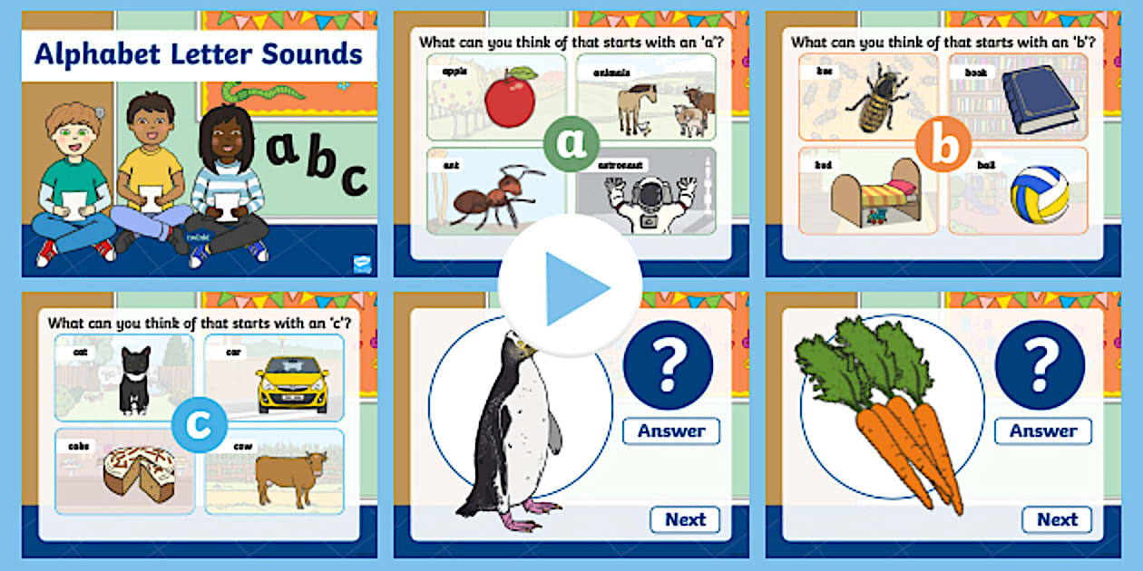 Alphabet Letter Sound PowerPoint - Learning Alphabet Letters