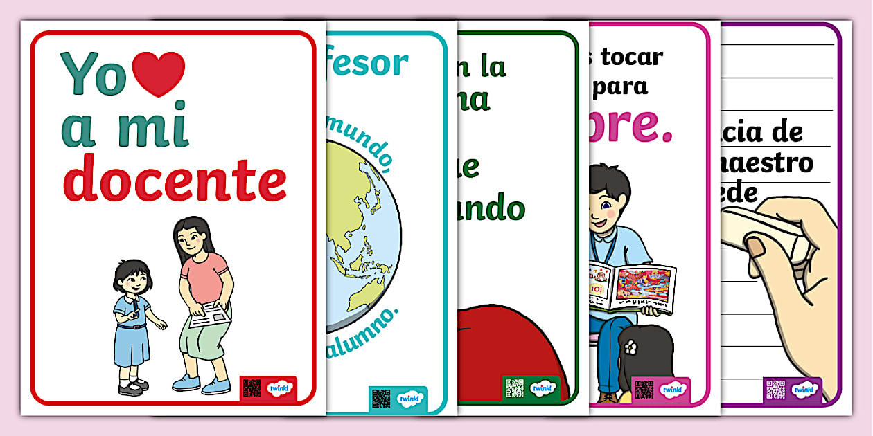 Pósters: agradecimiento a los profesores (teacher made)
