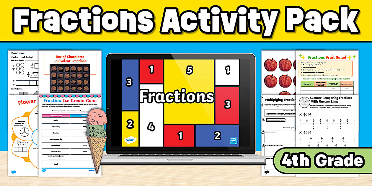 Fourth Grade Fractions Activity Pack