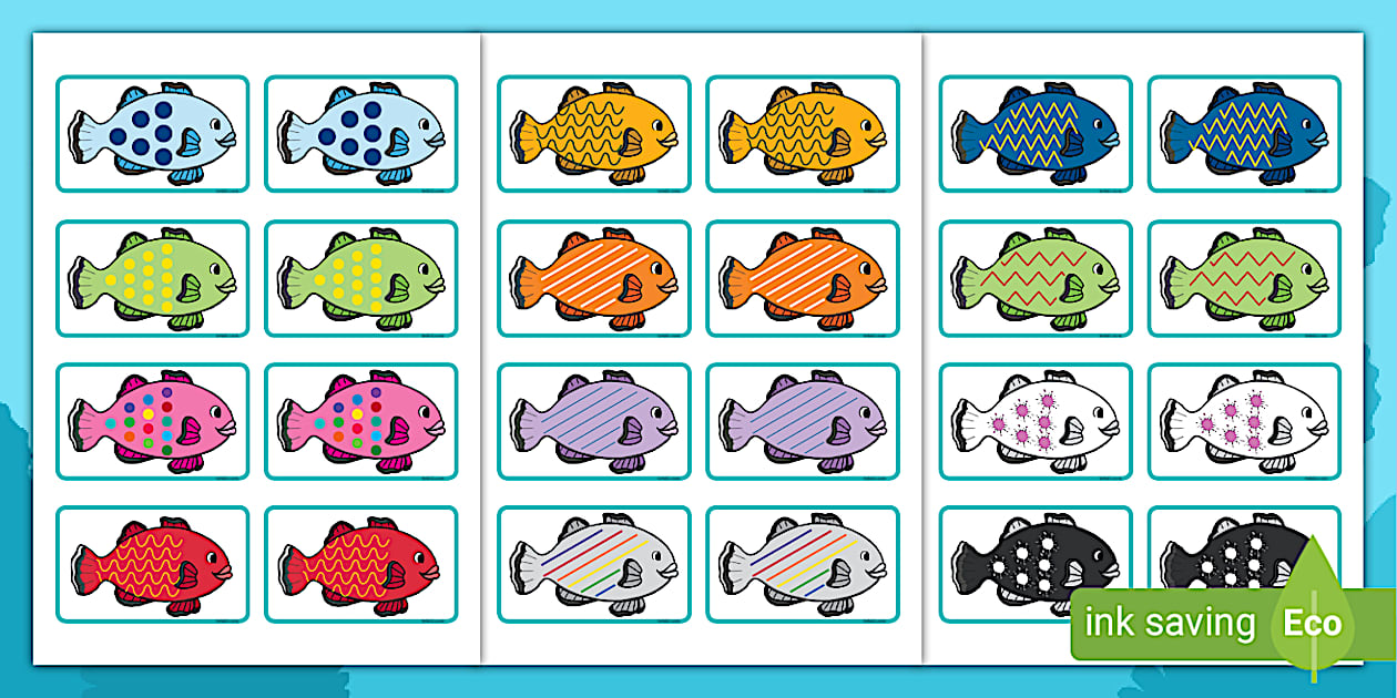 👉 Pattern Fish Matching Cards - Twinkl