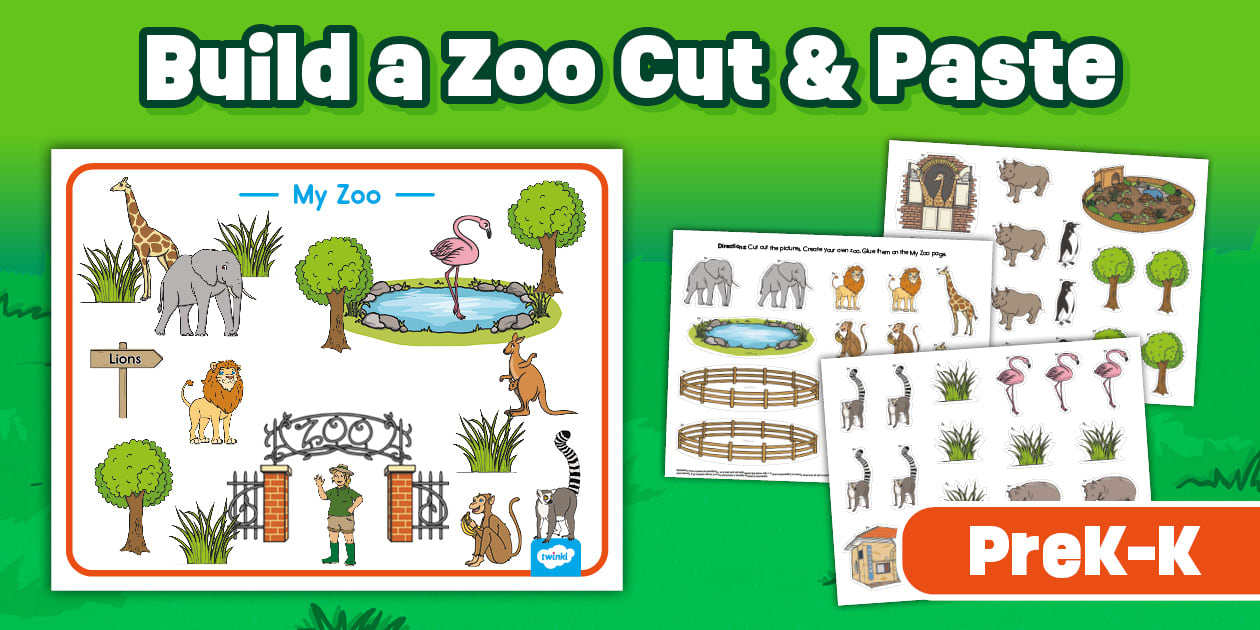 Build a Zoo Cut and Paste Activity for PreK-K