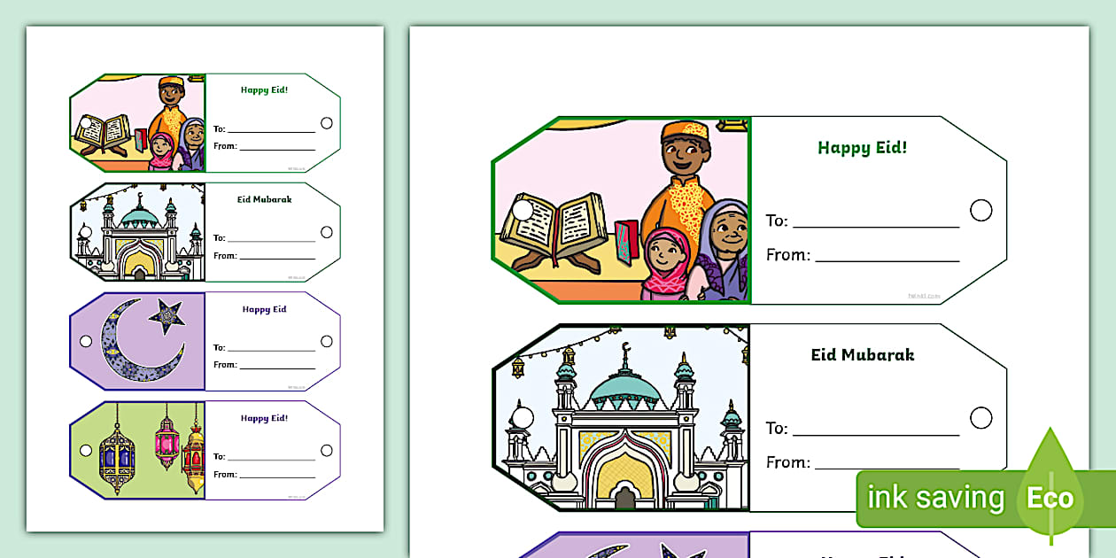 Eid Gift Labels - Eid Al-Fitr - Religious Festivals - Twinkl