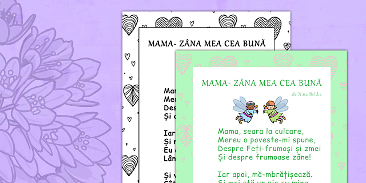 Black and White Poezie Mama Zana Mea cea Buna Nina Beldie