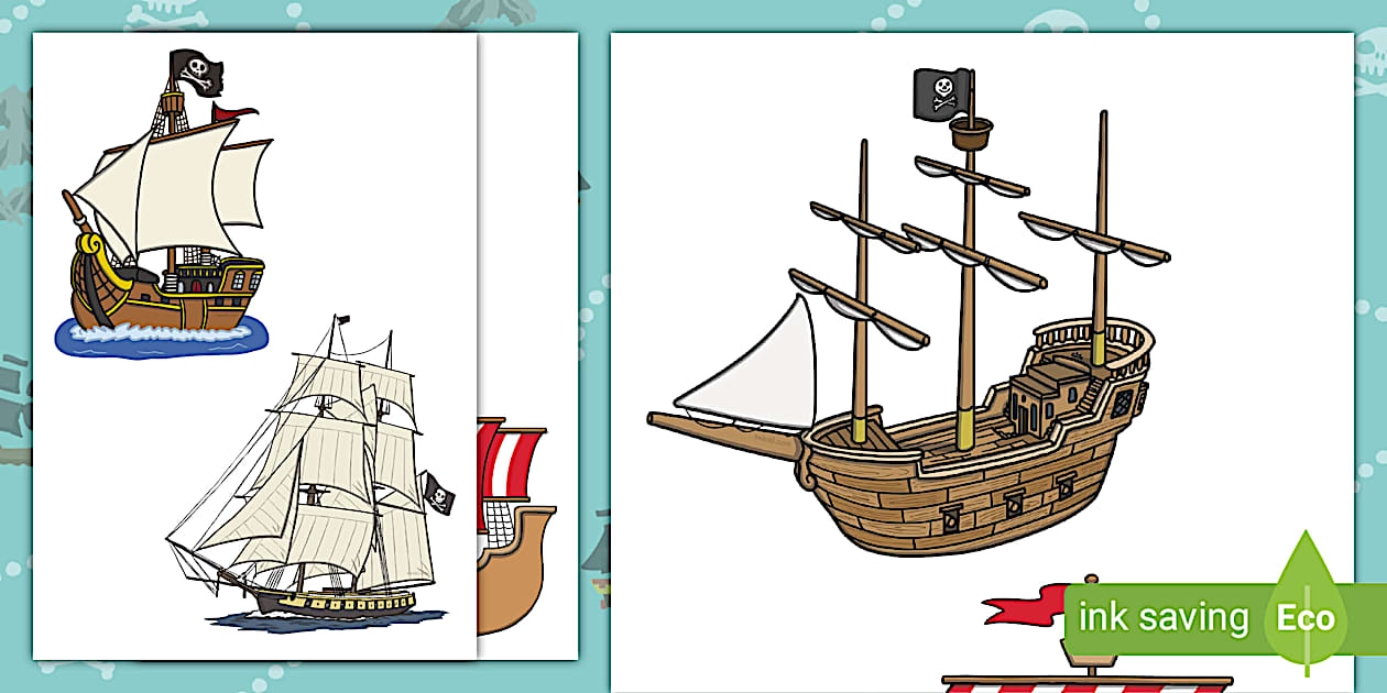 Pirate Ship Display Cut-Outs | Twinkl (teacher made)