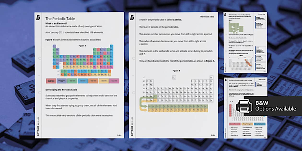 The Periodic Table Reading Comprehension SEND | Beyond