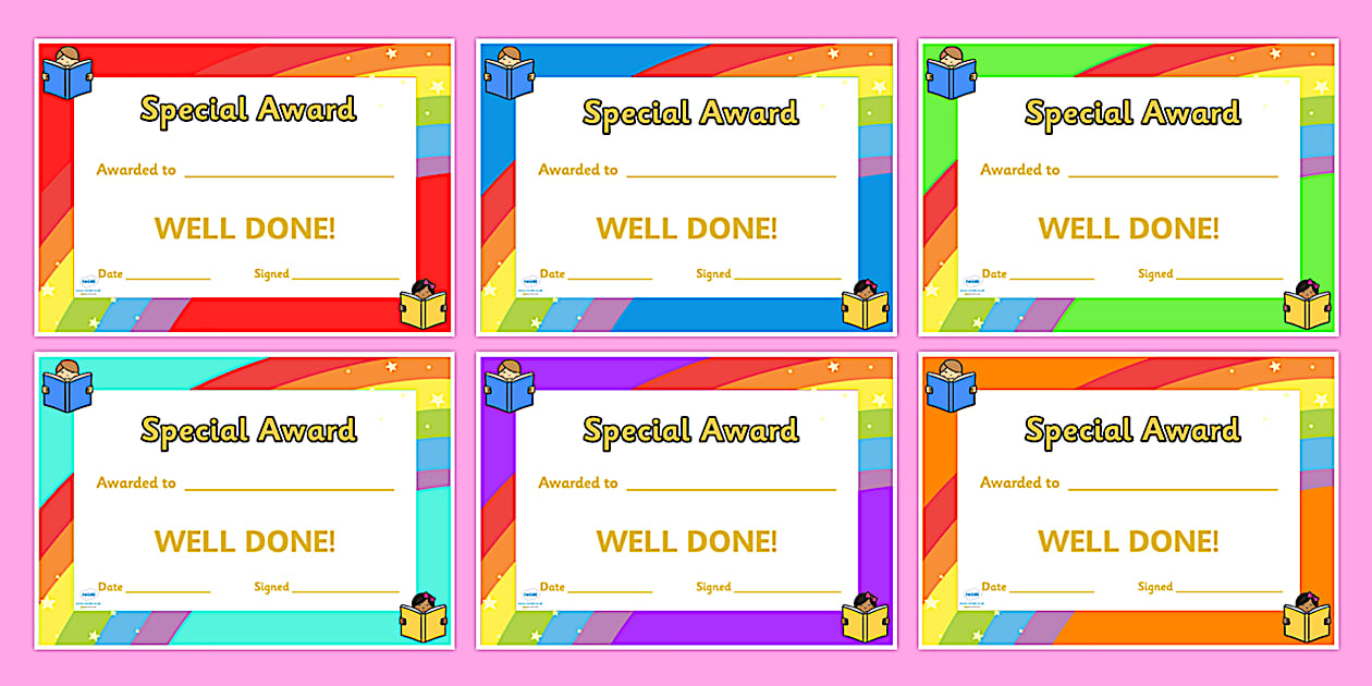 Editable Special Award Certificates (creat de profesori)
