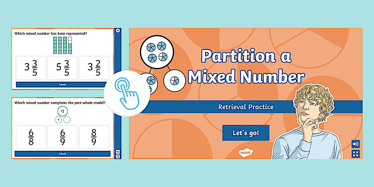 👉 Retrieval Practice Partition A Mixed Number Maths Interactive Quiz