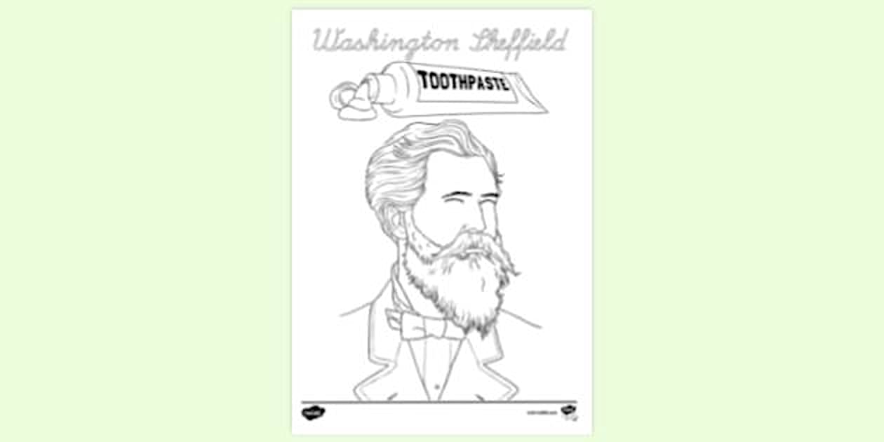 Washington Sheffield (Closed Eyes) Colouring Sheet - Twinkl