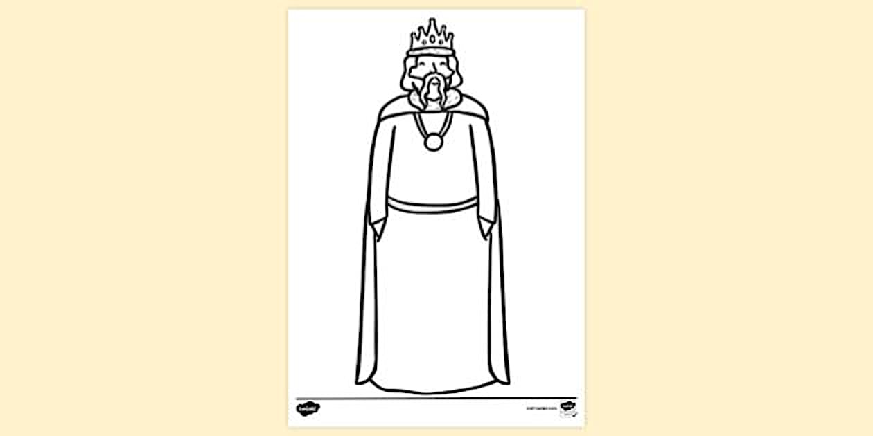 King from the Frog Prince Colouring Sheet | Colouring Sheets