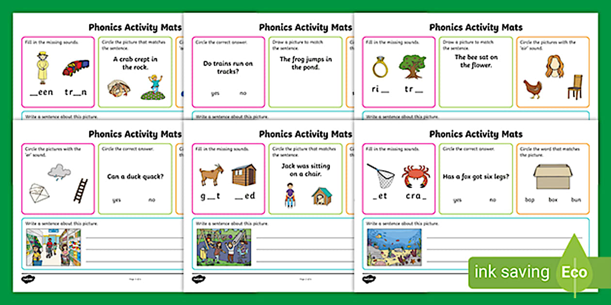 EYFS ELG Phonics Activity Mats (teacher made) - Twinkl
