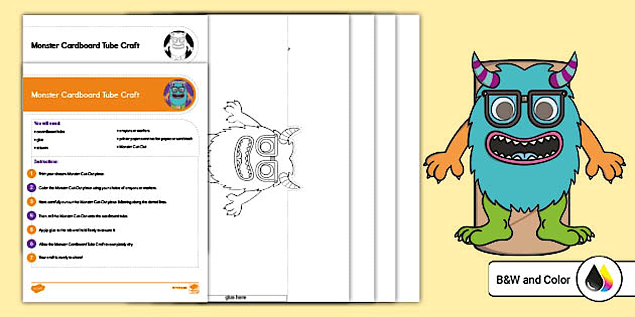 Monster Cardboard Tube Craft | Toilet Paper Roll Monsters