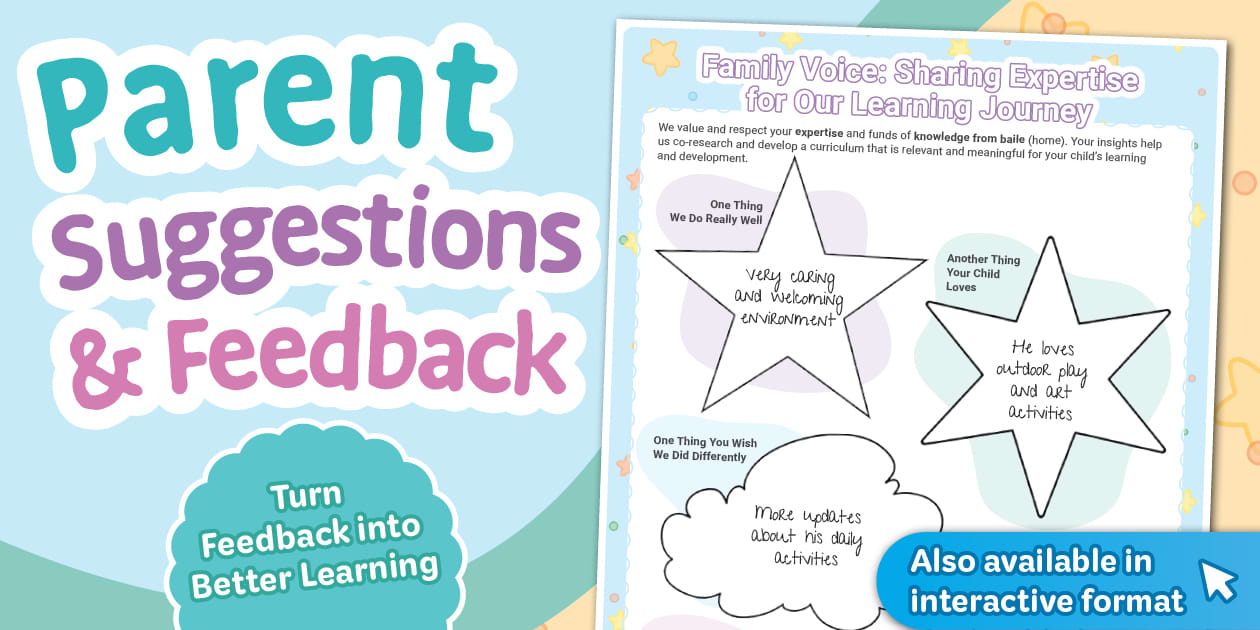 Parent Suggestions & Feedback