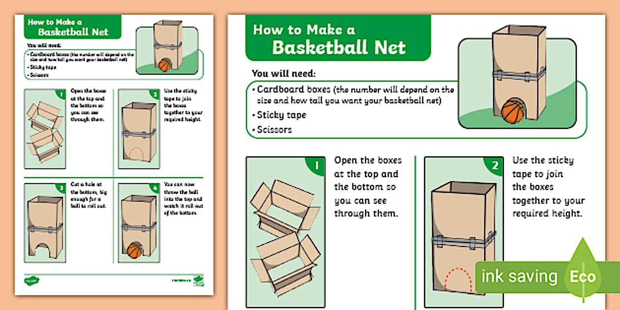 How to Make a Basketball Net Instructions (teacher made)