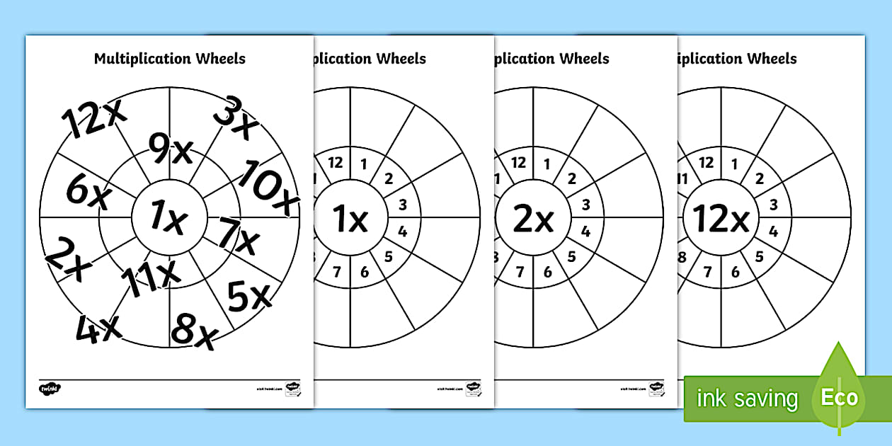 Multiplication Wheels Booklet - Twinkl