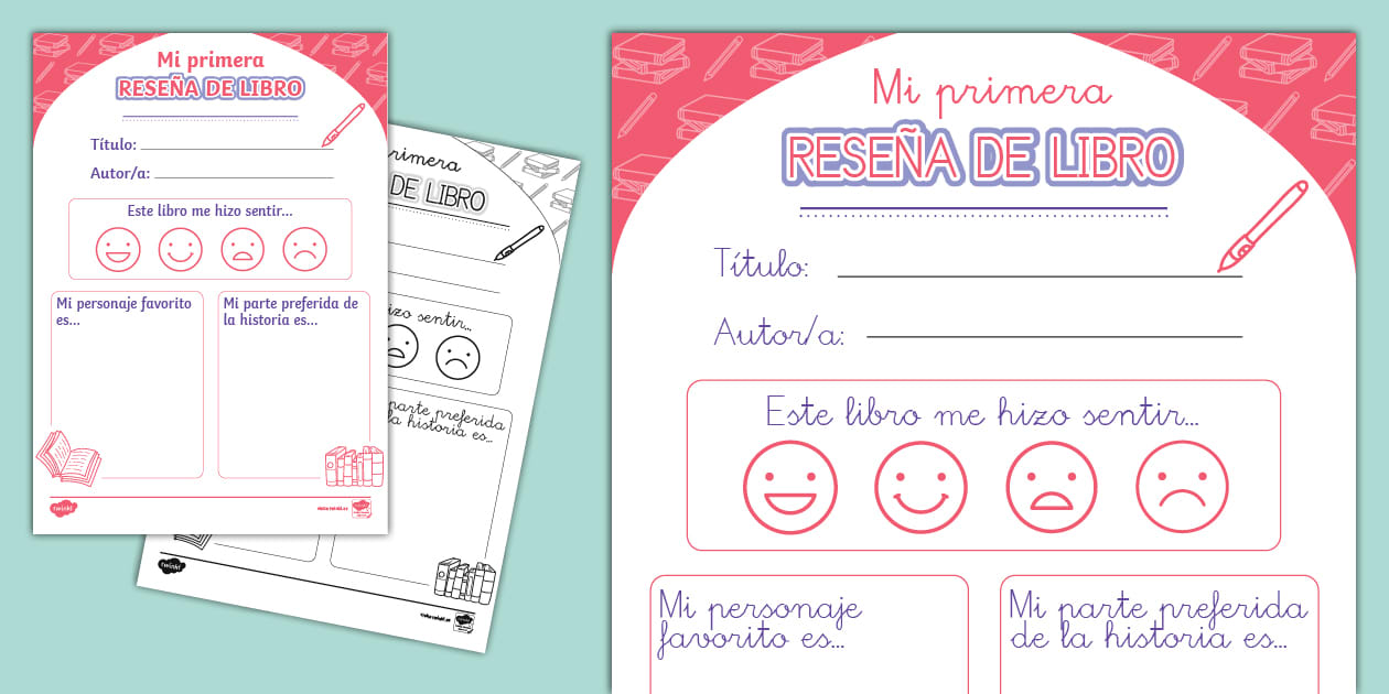 Ficha de actividad: Mi primera reseña de libro - Twinkl