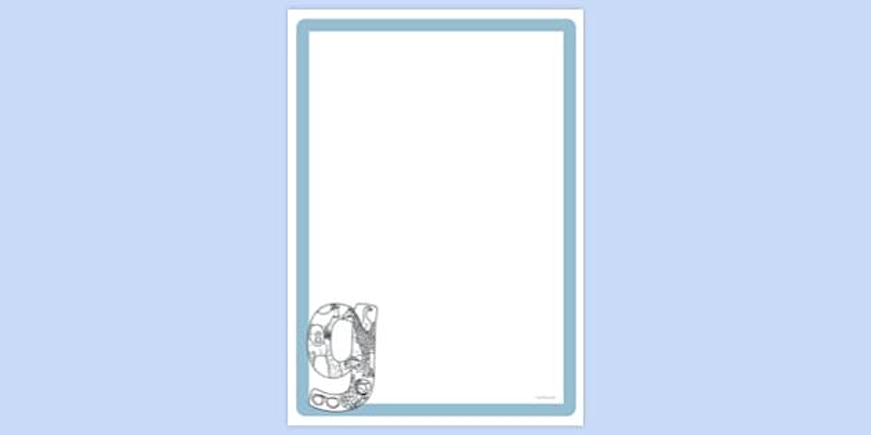 Simple Blank Letter G Page Border | Page Borders | Twinkl