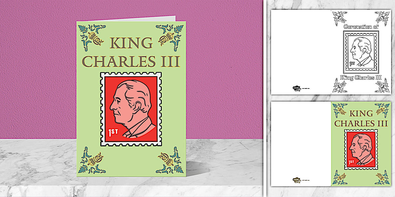 King Charles III Stamp Card | Twinkl Party (teacher made)