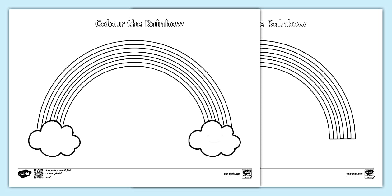 👉 Color the Rainbow Worksheet (Teacher-Made) - Twinkl