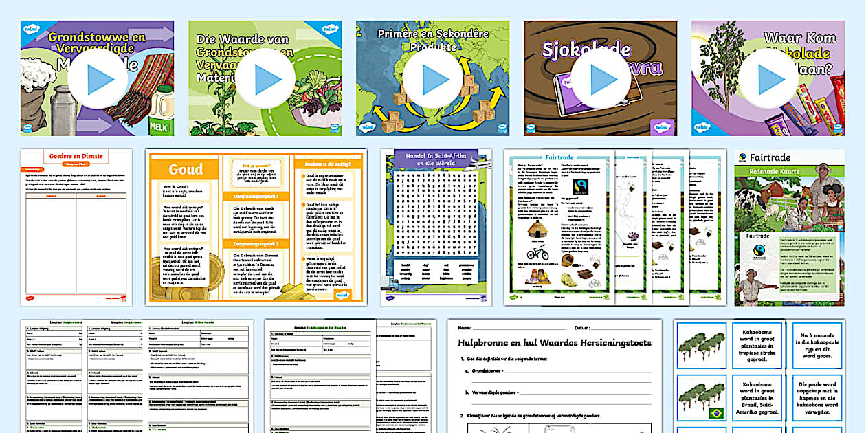 Graad 6 Sosiale Wetenskappe Handel Versamelpak - Twinkl