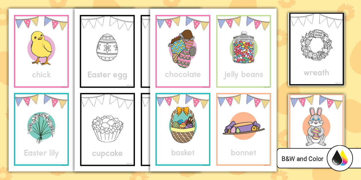 Easter Tracing Word Cards (teacher made) - Twinkl