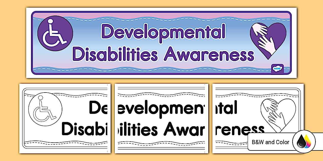 Developmental Disabilities Awareness Month Banner - Twinkl