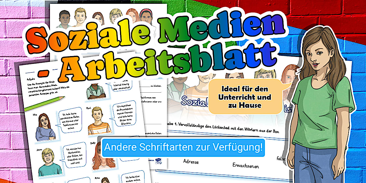 Soziale Medien - Arbeitsblatt