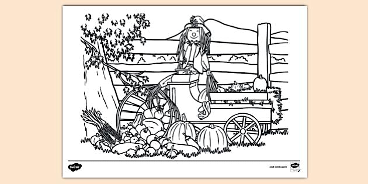Free October Colouring Page | KS1 Resources | Twinkl