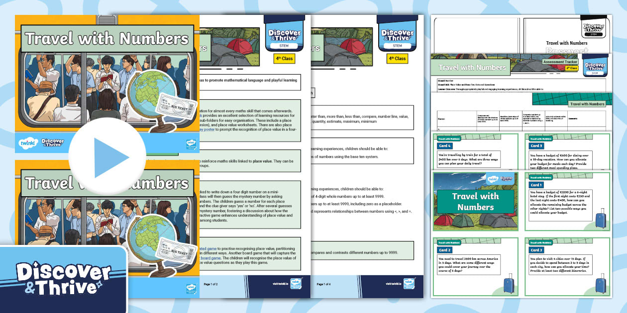 Travel with Numbers (Number) Resource Pack (teacher made)