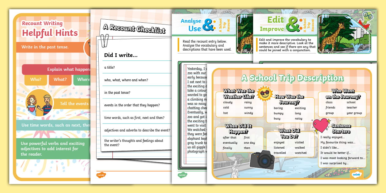 School Trip Recount WAGOLL | School Trip Text | Twinkl | KS1