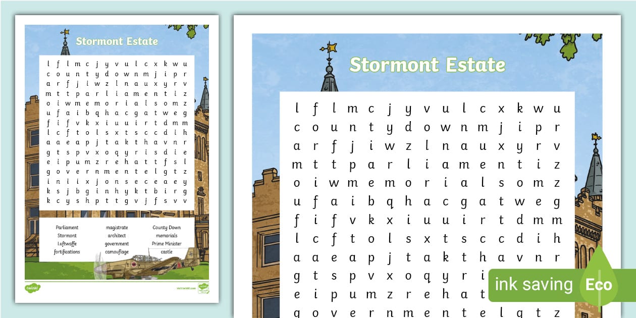 Stormont Estate Word Search (Hecho por educadores) - Twinkl