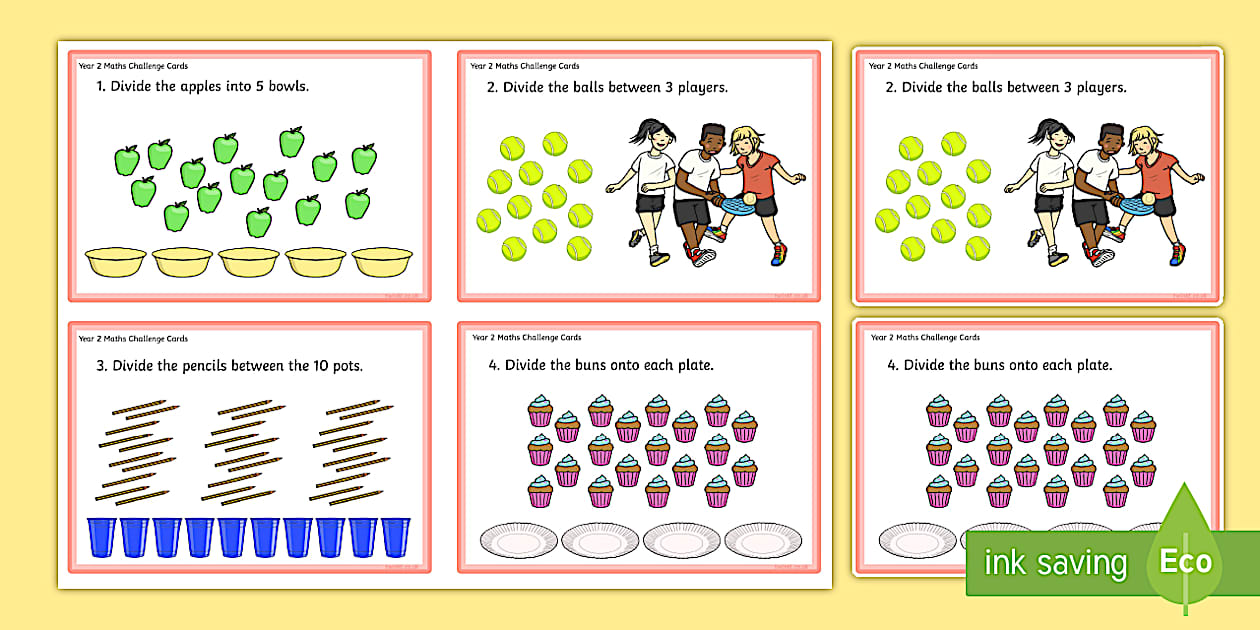 Year 2 Division Challenge Cards (teacher made) - Twinkl
