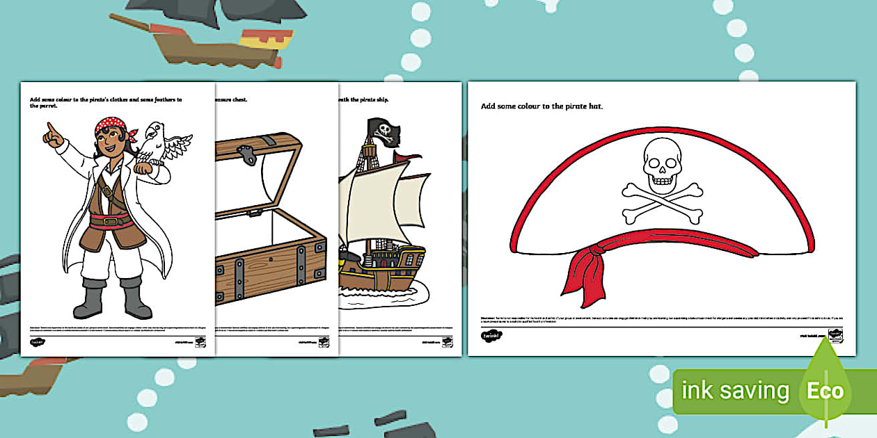 Pirate Fine Motor Skills Finger Painting Activity - Twinkl