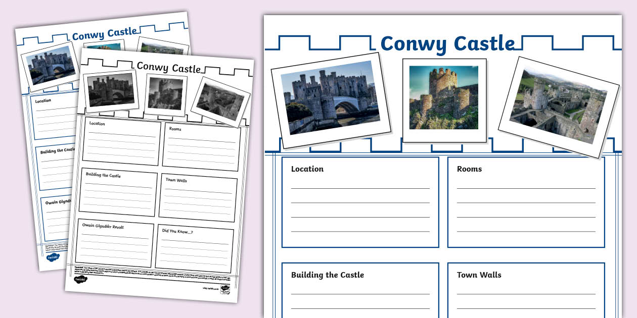 Conwy Castle Fact File Template (teacher made) - Twinkl