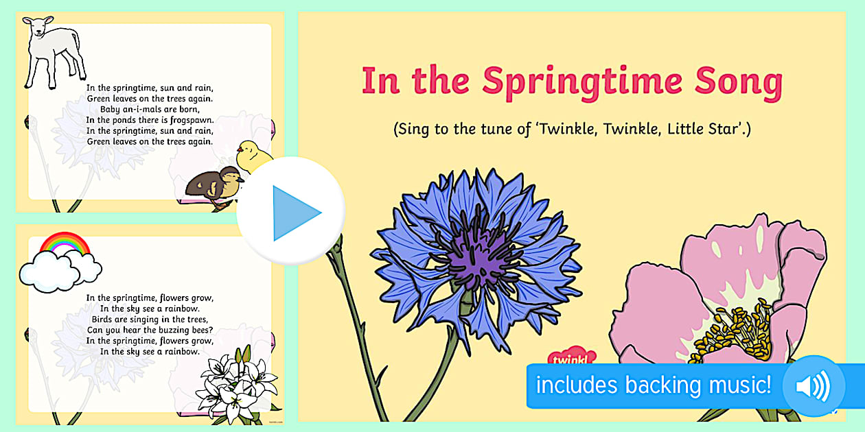 In the Springtime Song PowerPoint (teacher made) - Twinkl