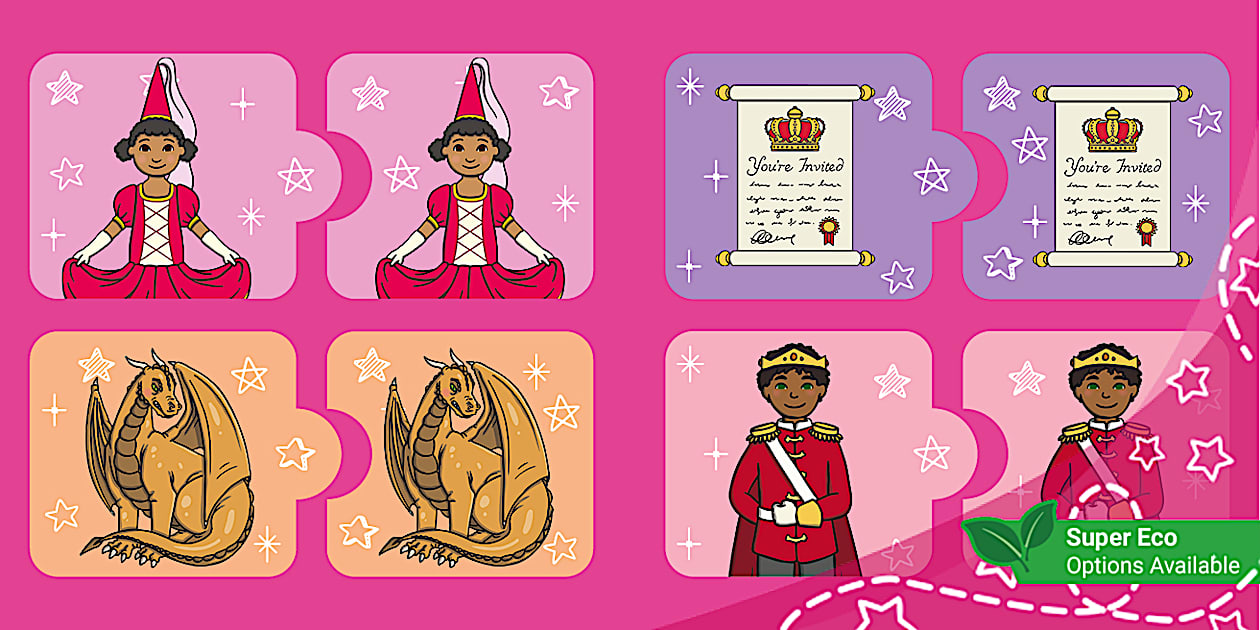 Prince and Princess Matching Puzzle Game (Teacher-Made)