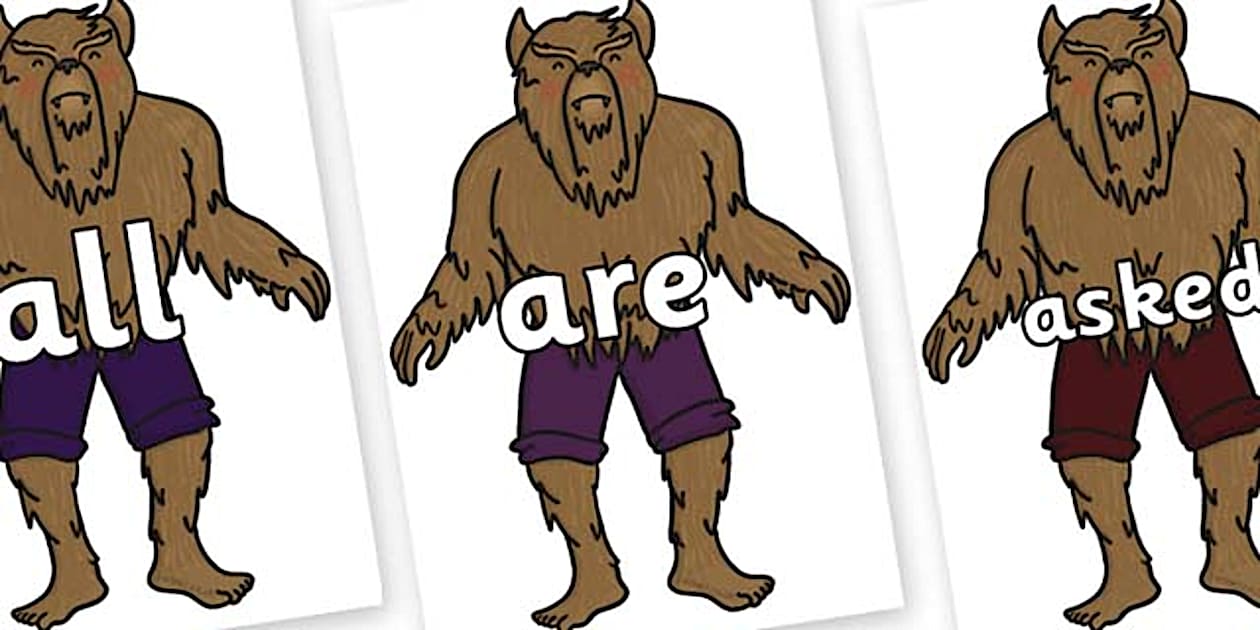 Tricky Words on Beast (Teacher-Made) - Twinkl