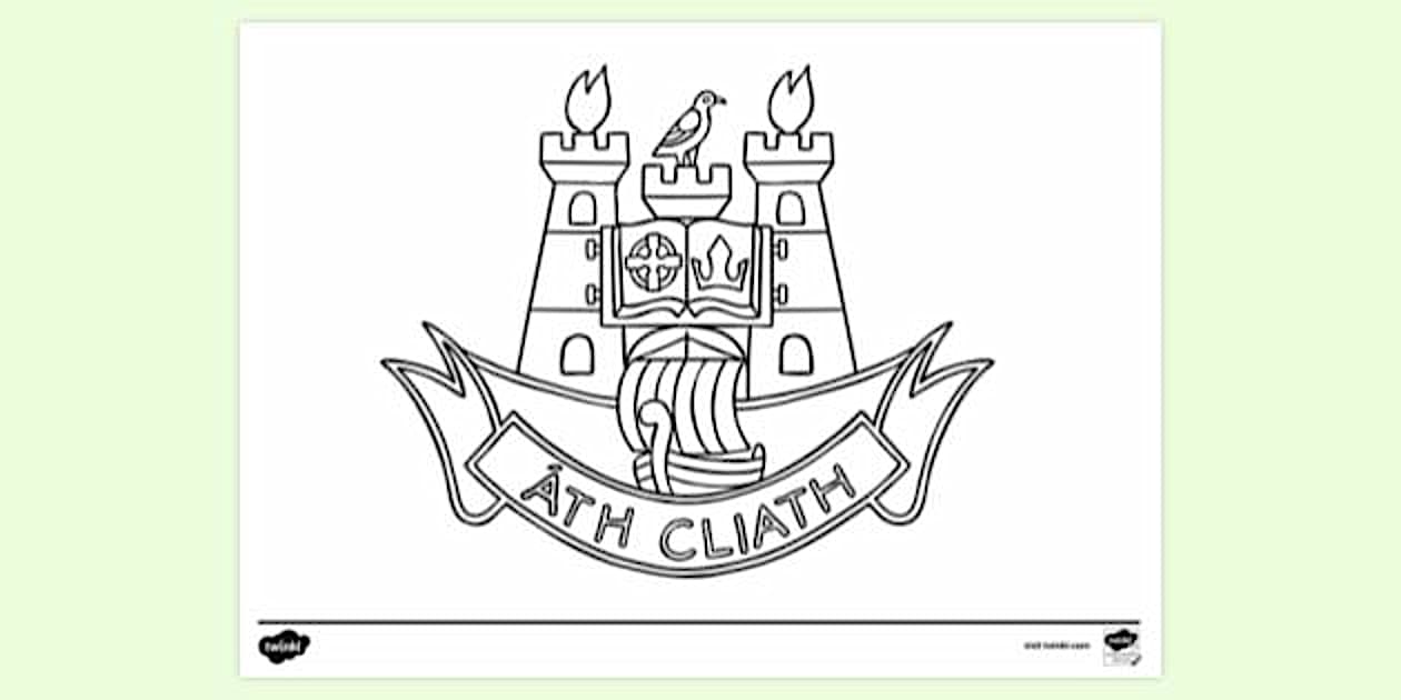 Dublin Crest Colouring | Colouring Sheet (teacher made)