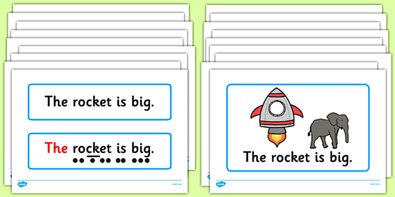 Space Themed Simple Sentence Cards - ESL Sentence Resources