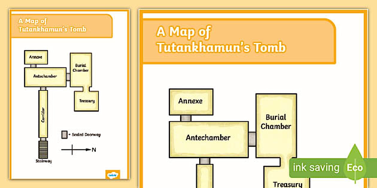Map of Tutankhamun's Tomb | Display Poster | Twinkl | Egypt