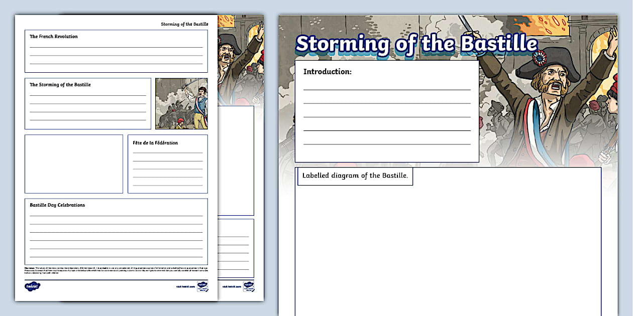 Storming of the Bastille Non-Chronological Report Template