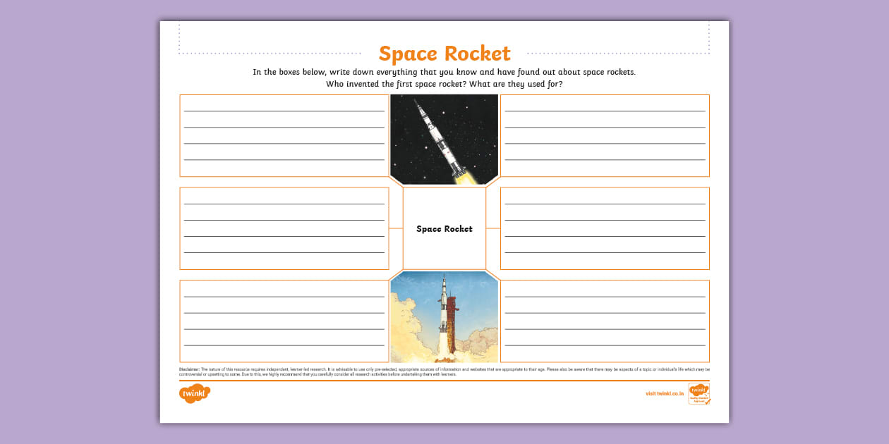 Space Rocket Mind Map (Teacher-Made) - Twinkl
