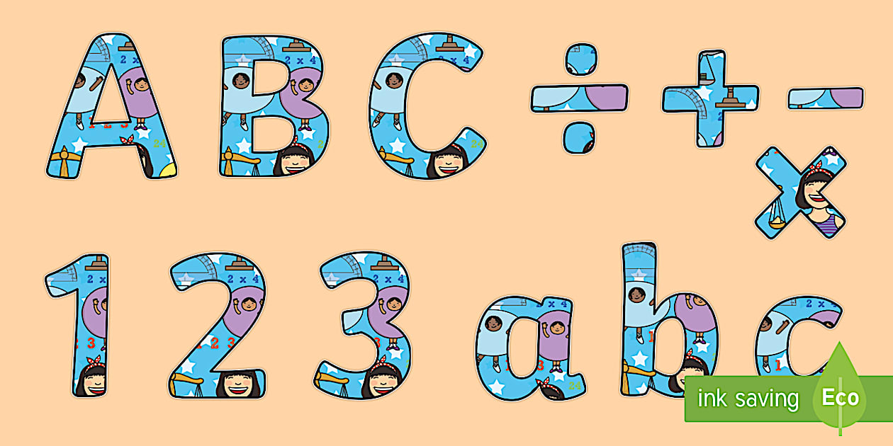 Editable Maths Display Lettering (teacher made) - Twinkl