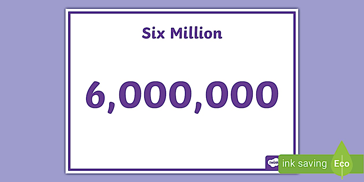 👉 Six Million Display Poster (teacher made) - Twinkl