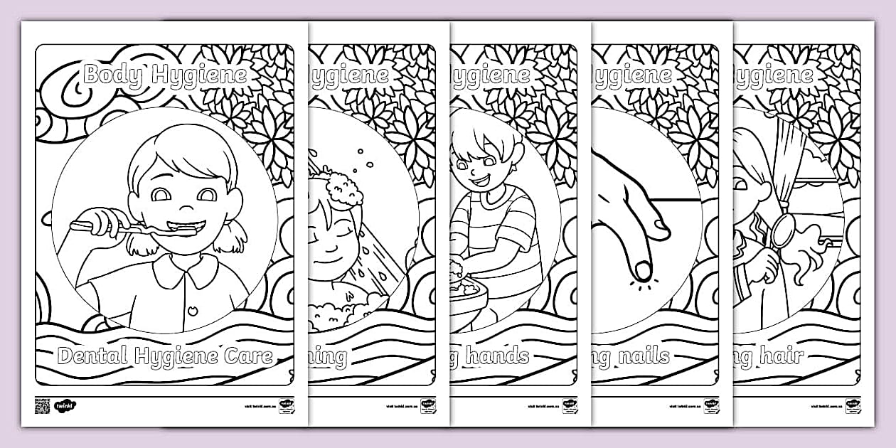 Body Hygiene Coloring Sheets (teacher made) - Twinkl
