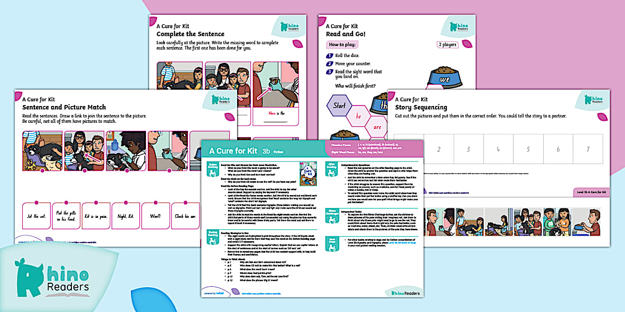 Level 3b A Cure for Kit: Guided Reading Pack (teacher made)