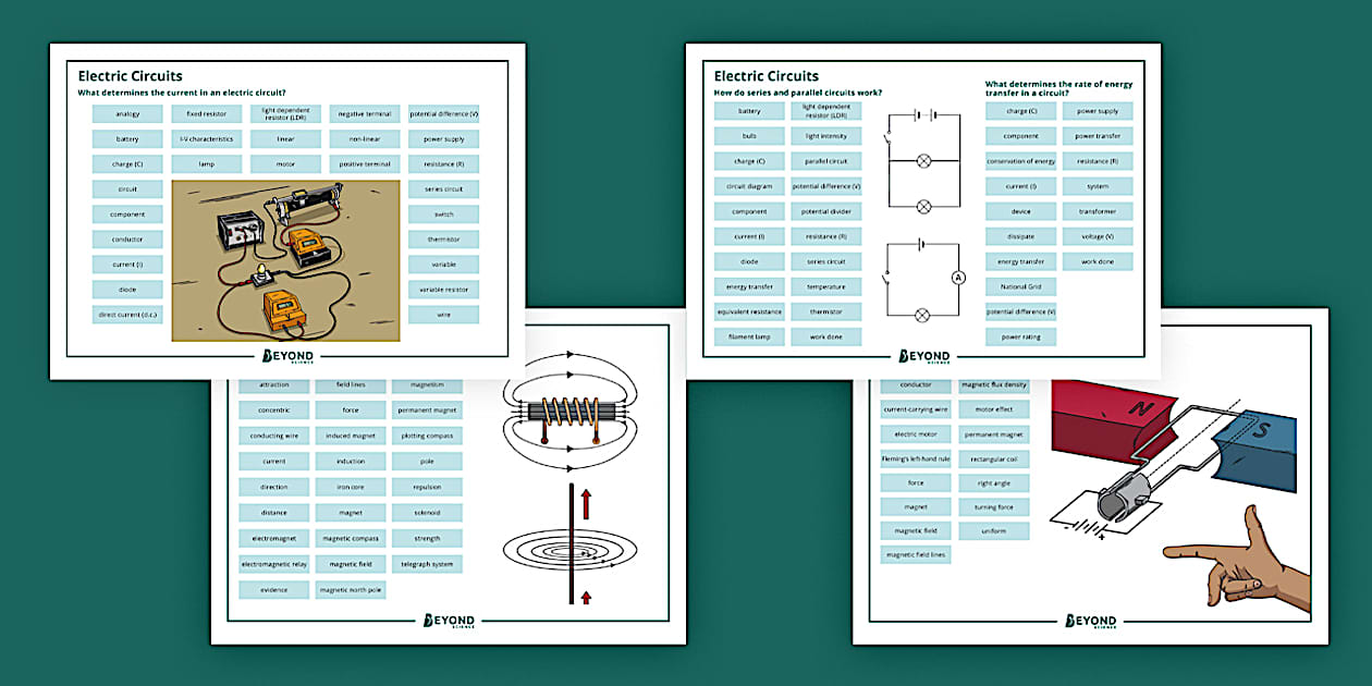 OCR 21st Century Combined Science P3 Electric Circuits Word Mat